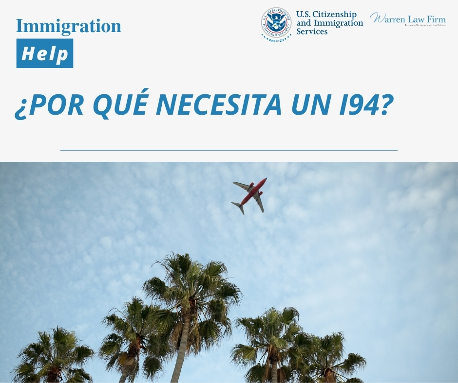 Formulario I94 Registro De Llegada/Salida