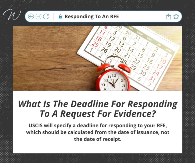 Request for Evidence | What To Do | FAQ's | Warren Law Firm